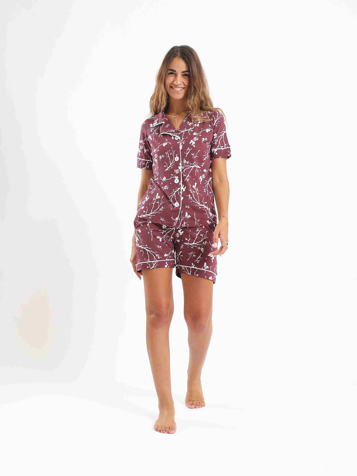 Shop Womens Cotton Summer Pajamas Set & Nightwear | Red Cotton